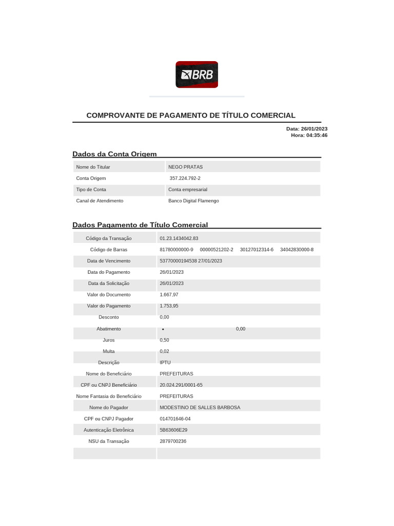 Comprovante PDF | PDF