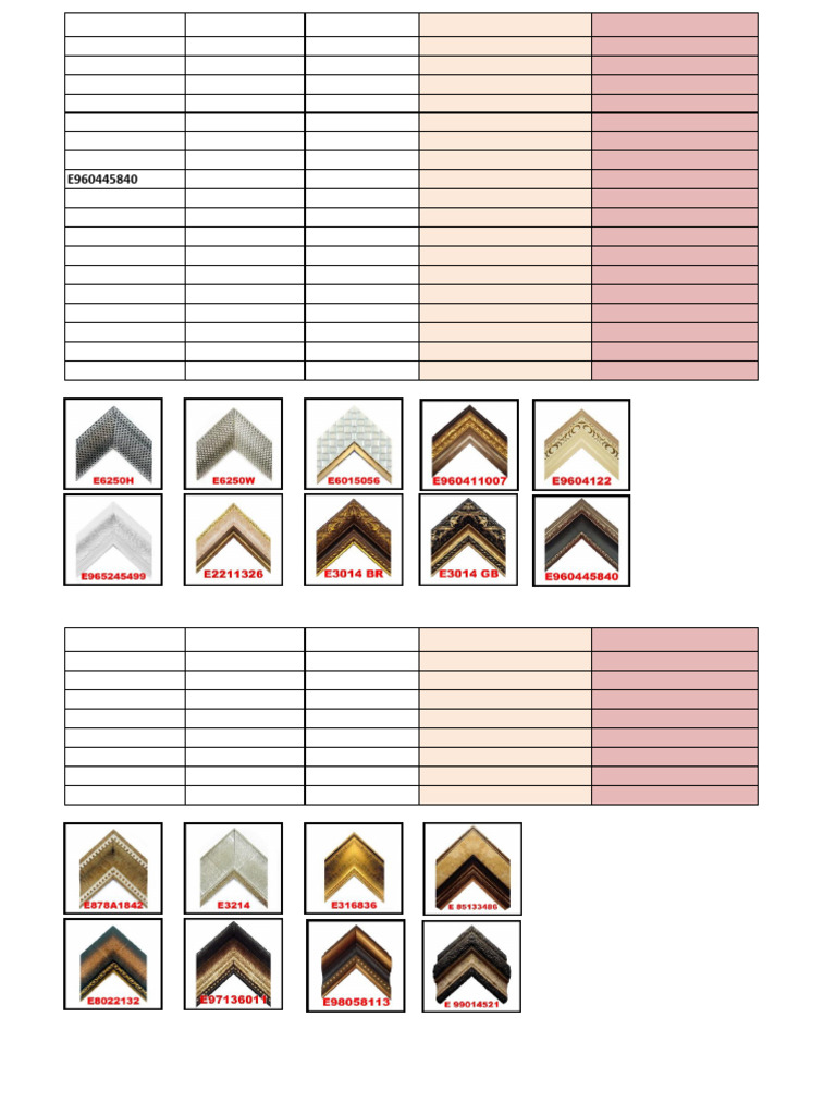 Price List Bingkai (2020) | PDF