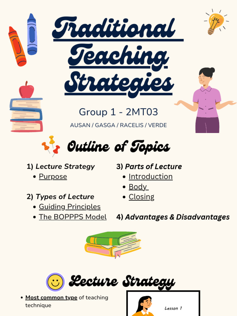 PST GRP 1 - Traditional Teaching Strategies | PDF | Lecture | Learning