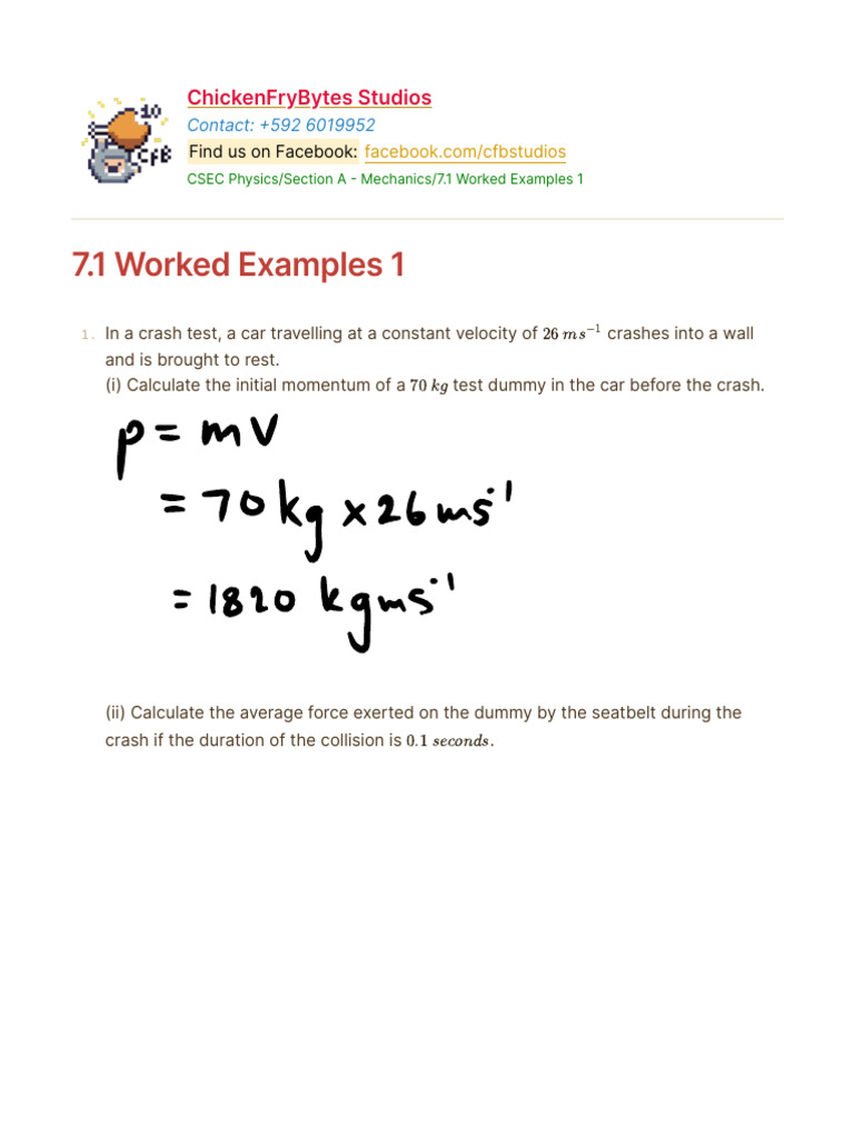7.1 Worked Examples 1 | PDF