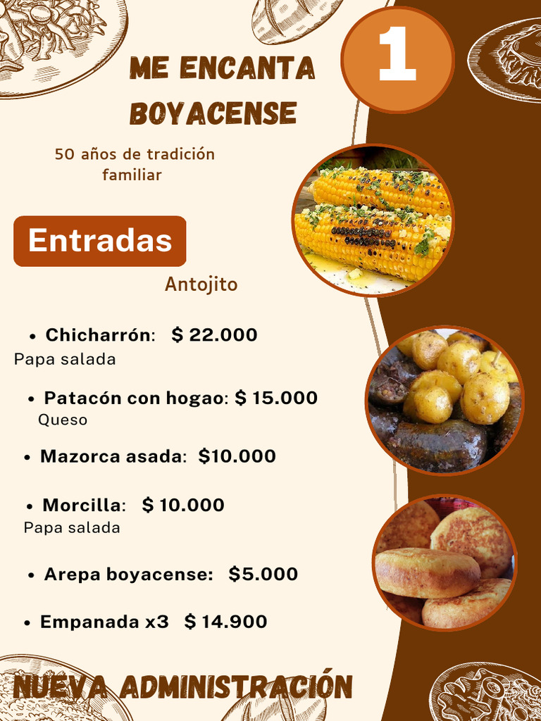 Menú Granja Me Encanta | PDF | Cocina de las Americas | Cocina ...