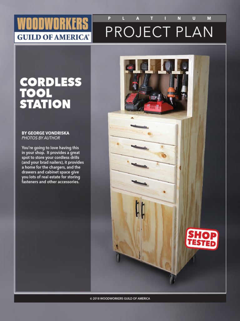 WWGOA Cordless Tool Station | PDF | Door | Plywood