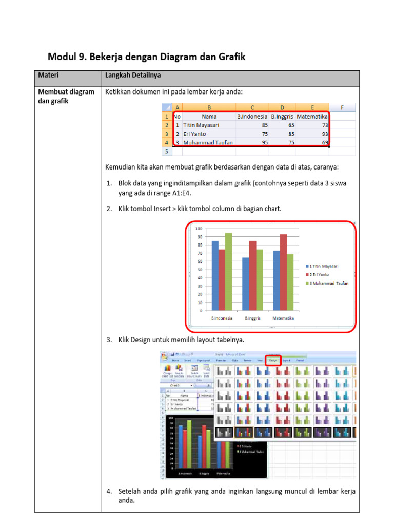 Panduan Membuat Grafik dan Diagram | PDF | Komputer
