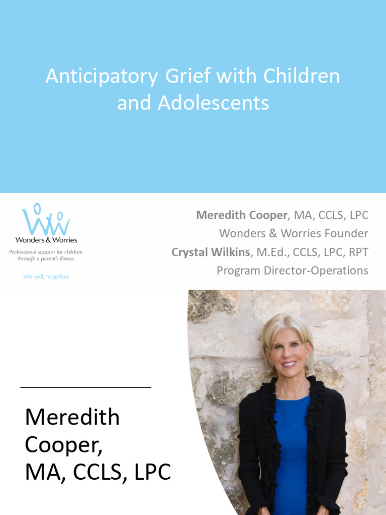 Anticipatory Grief With Children and Adolescents | PDF | Grief | Cancer