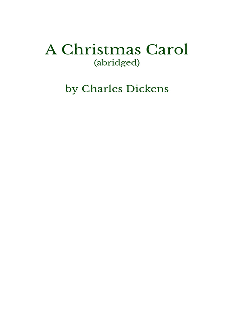 A Christmas Carol, by Charles Dickens | PDF | Ebenezer Scrooge | A ...