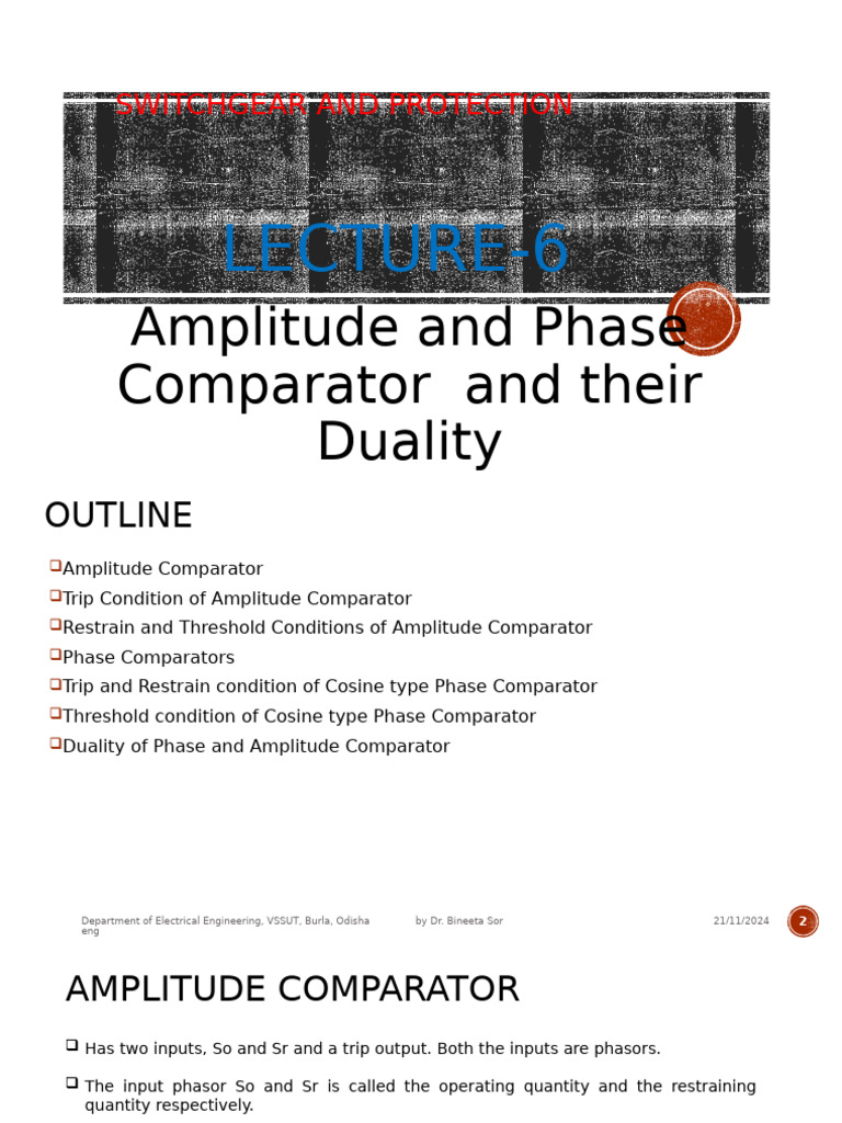 L6-Amplitude and Phase Comparator and Duality - S6 | PDF | Phase (Waves ...