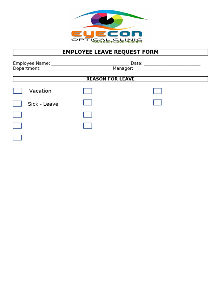 Employee Leave Request Form | PDF | Finance & Money Management