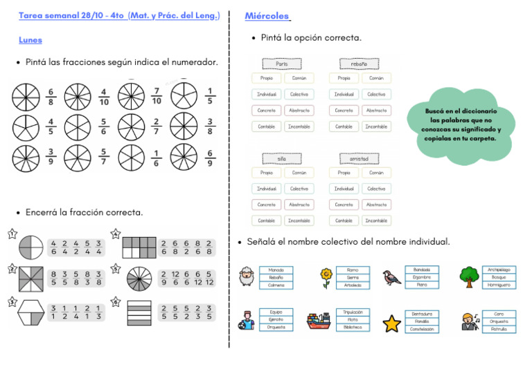 Tarea Semanal (A4 (Horizontal) ) | PDF