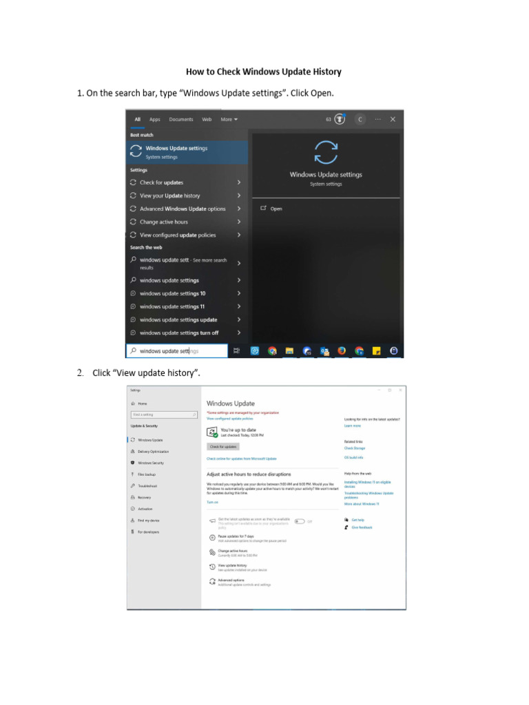 How To Check Windows Update History | PDF | Finance & Money Management