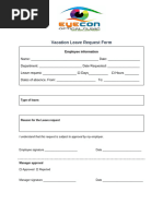 Salary Advance Request Form Template | PDF