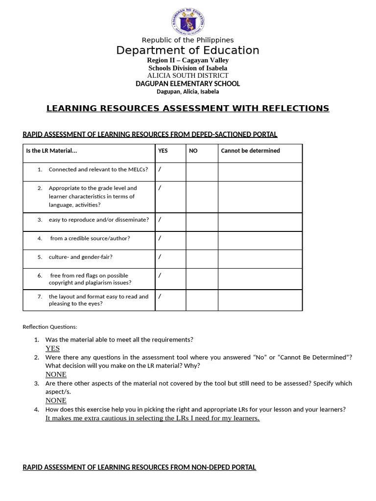 B1 Accomplished LR Concerns With Reflections | PDF | Behavior ...