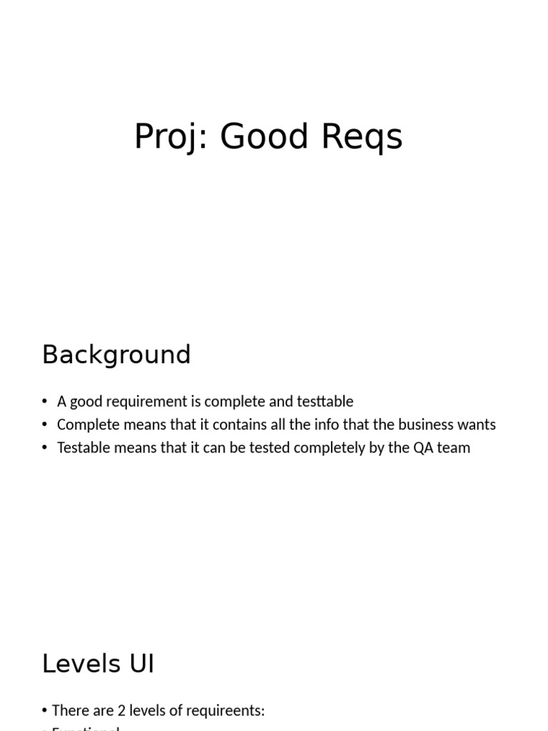 Requirements | PDF | Career & Growth | Business