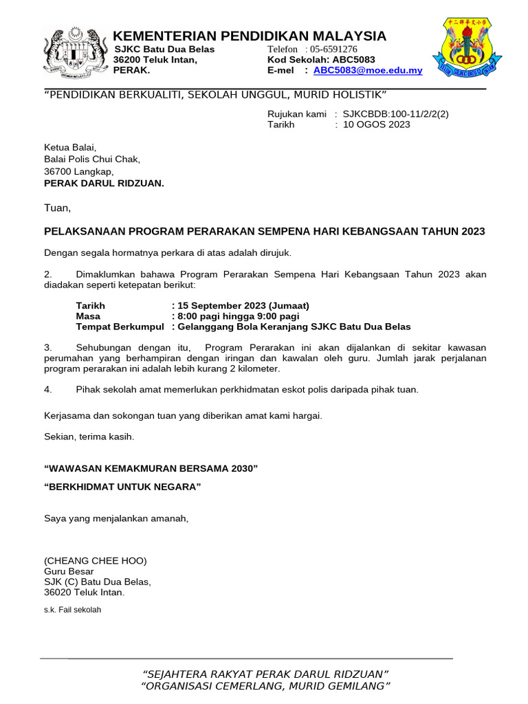 Surat Polis - Merentas Desa - 2023 | PDF