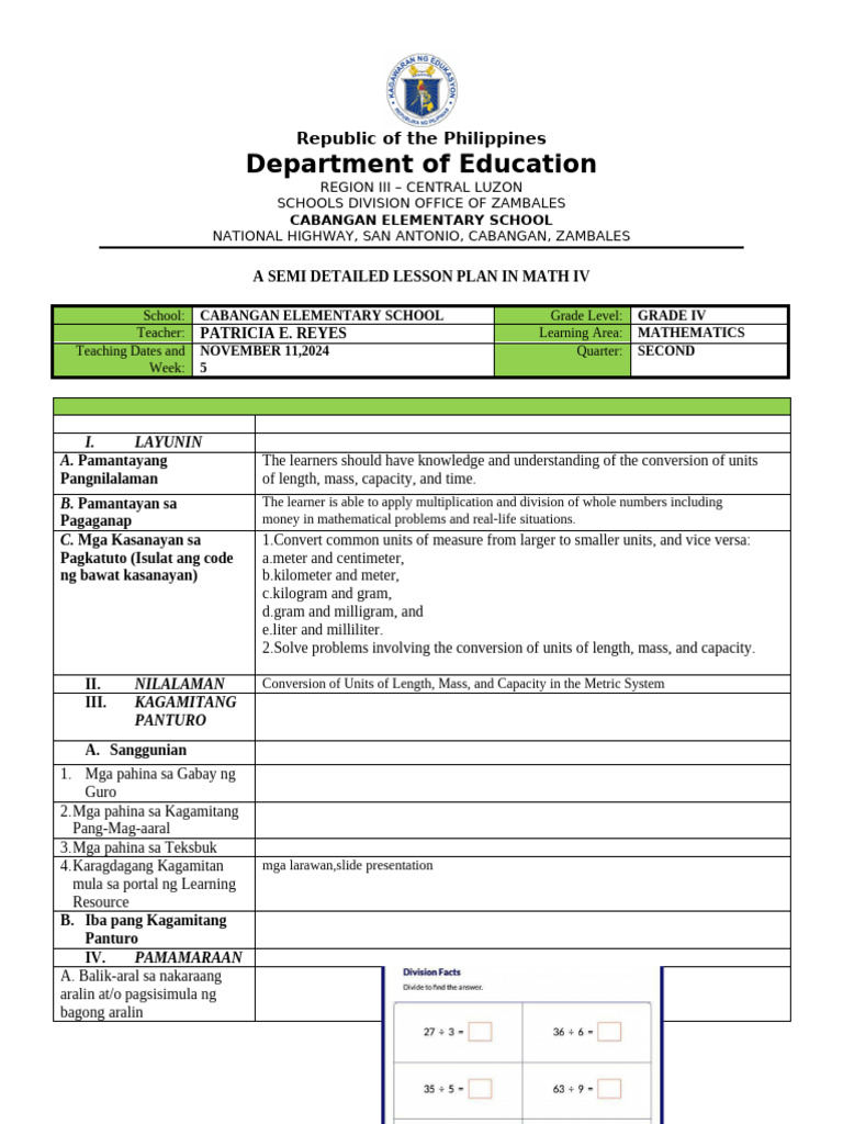 WEEK 5 DAY 2 | PDF | Kilogram | Litre