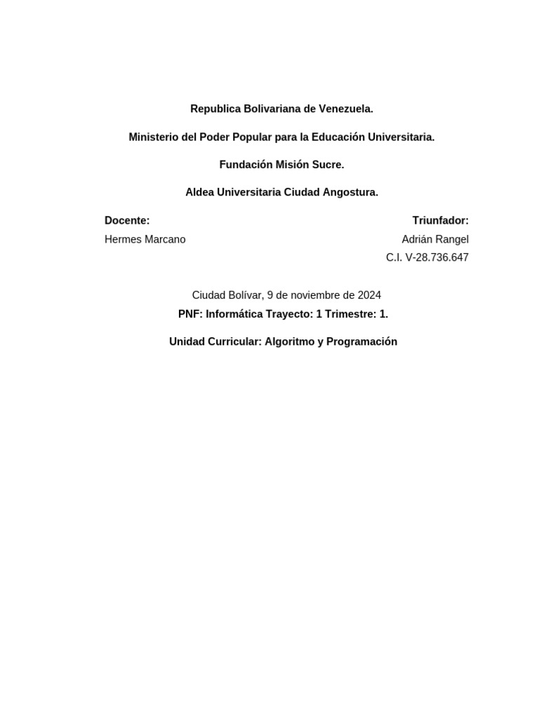 Algoritmo y Programas | PDF | Algoritmos | Lenguaje de programación