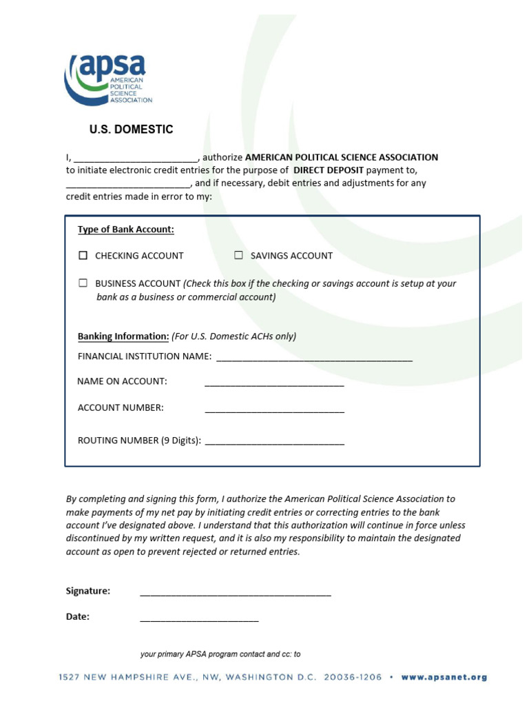 ACH Authorization Form v2024 | PDF | Career & Growth | Finance & Money Management