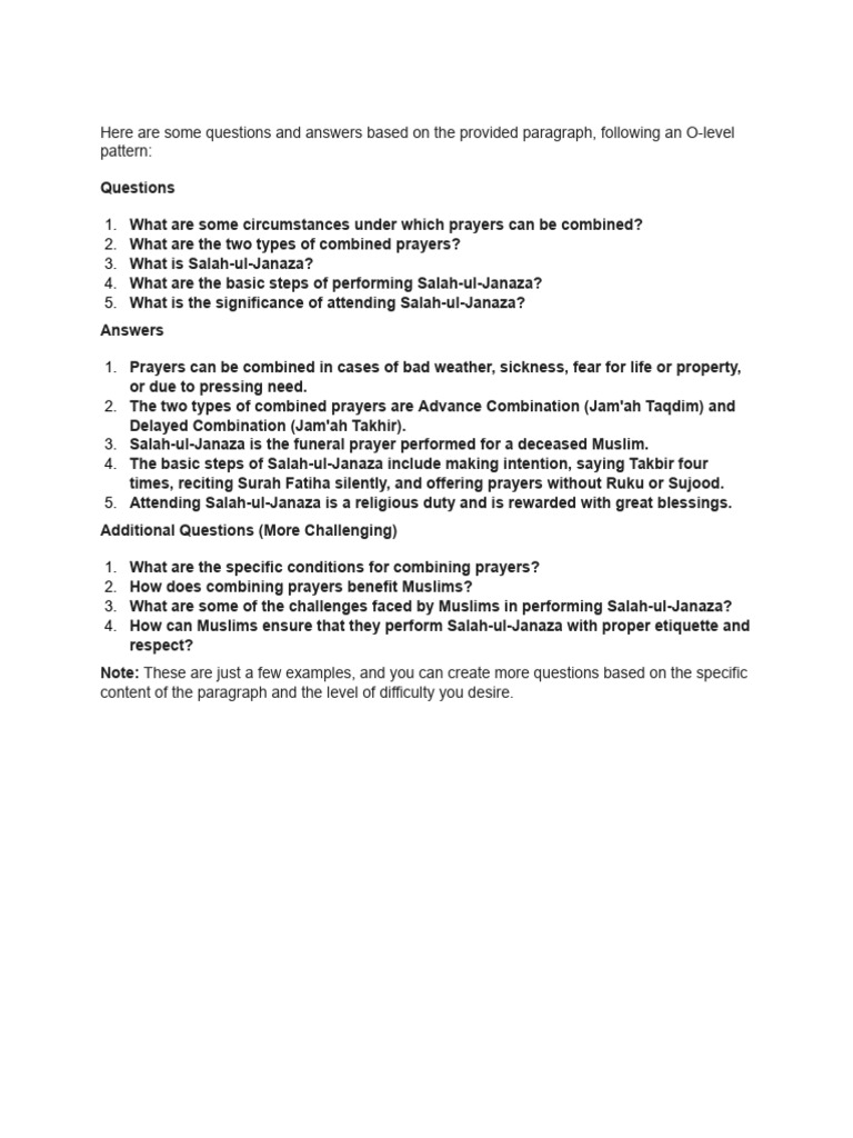 Make Questions and Answers From This Paragraph Ac.. | PDF