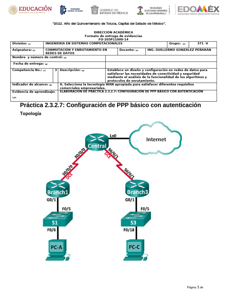 2.3.2.7 Lab - Configuring Basic PPP With Authentication | PDF | Enrutador (Computación ...