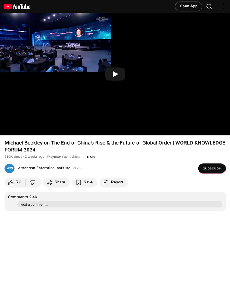 Michael Beckley On The End of China's Rise & The F | PDF