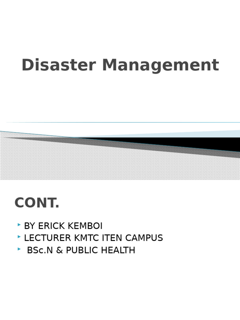 Disaster Management Class | PDF | Emergency Management | Hazards