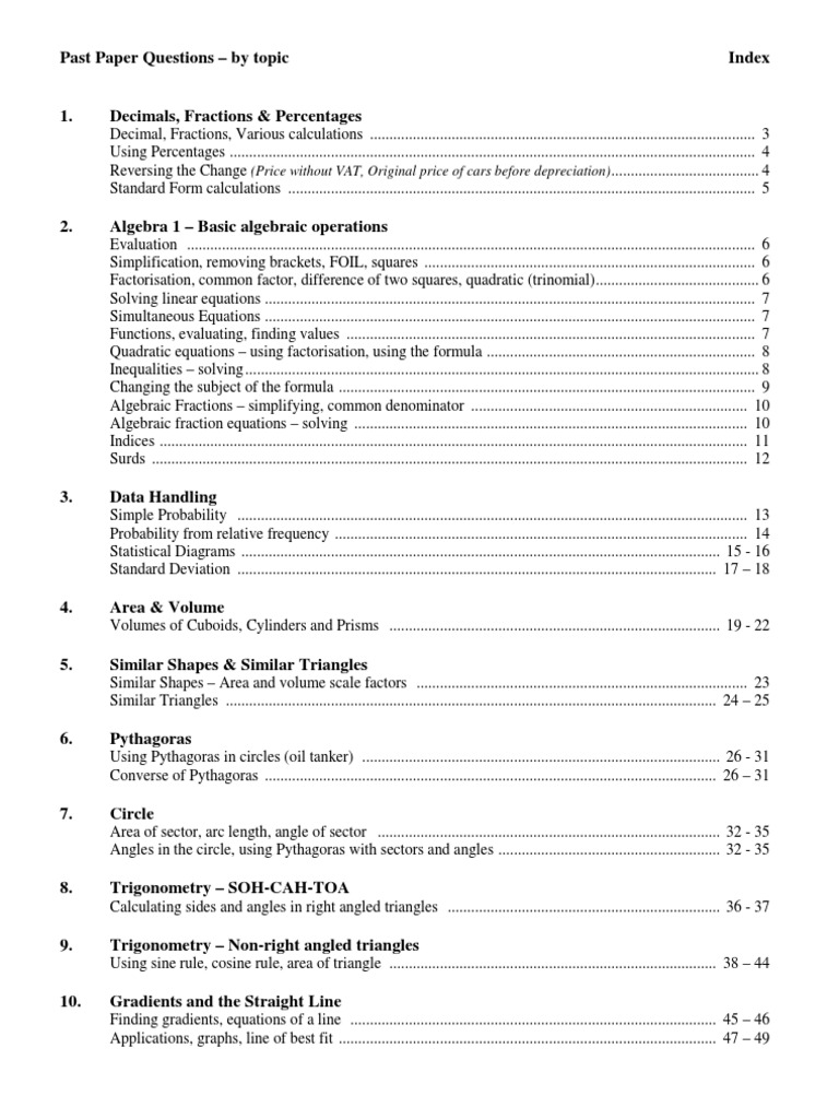 Revision Questions by Topic | PDF | Circle | Triangle