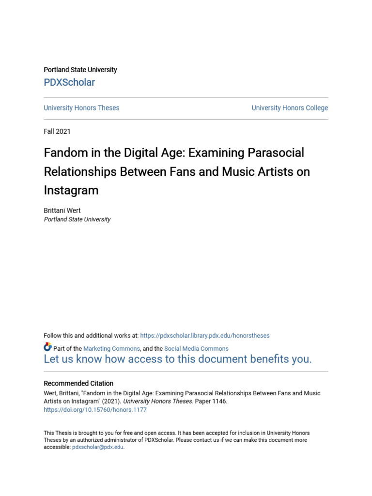 Parasocial Music Fandom on Instagram | PDF | Social Media | Popular ...