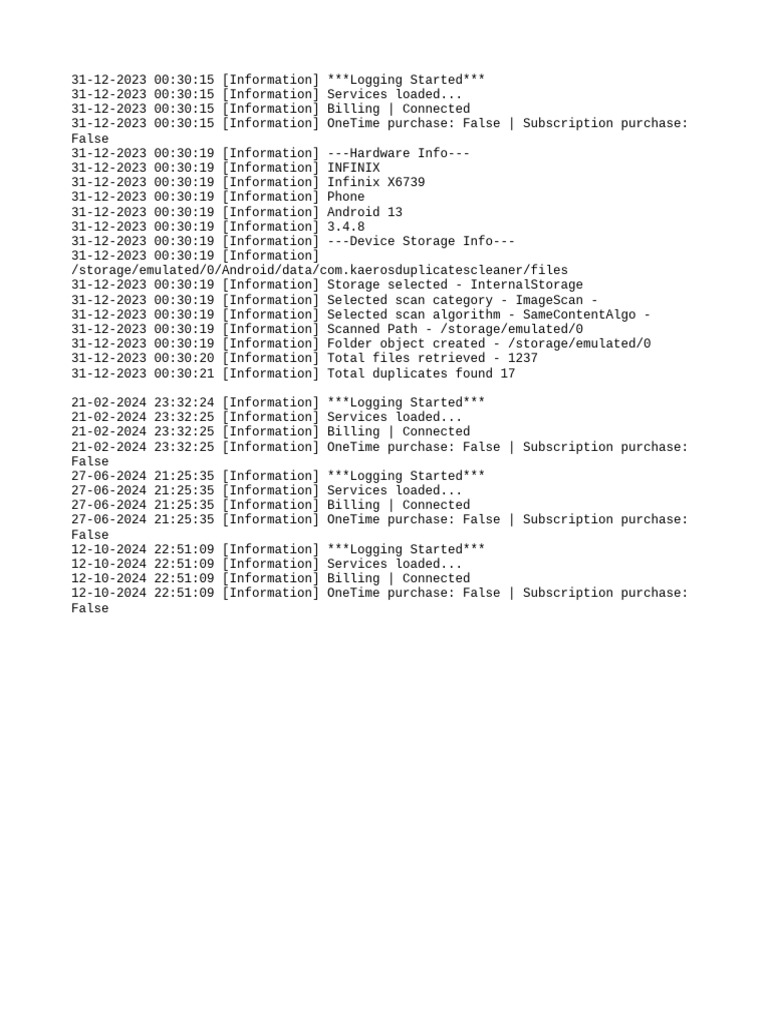 Log | PDF | Computers
