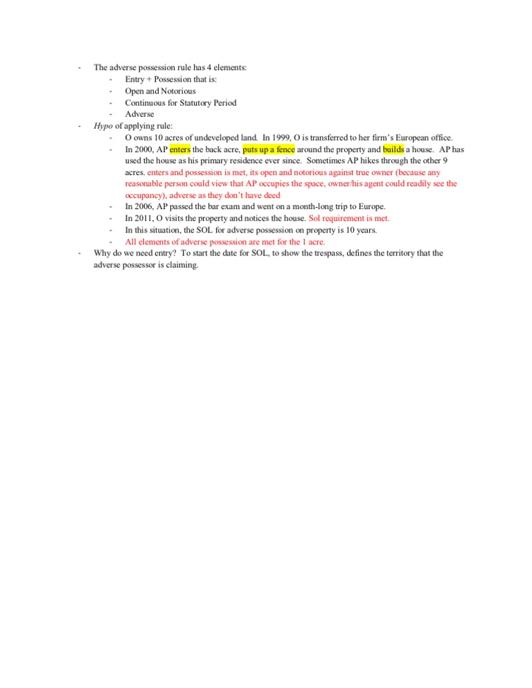 Adverse Possession | PDF