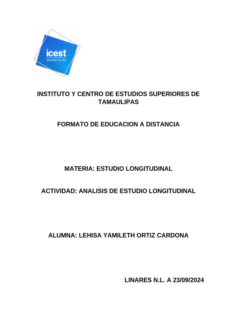 Estudio Longitudinal | PDF | Enfermería