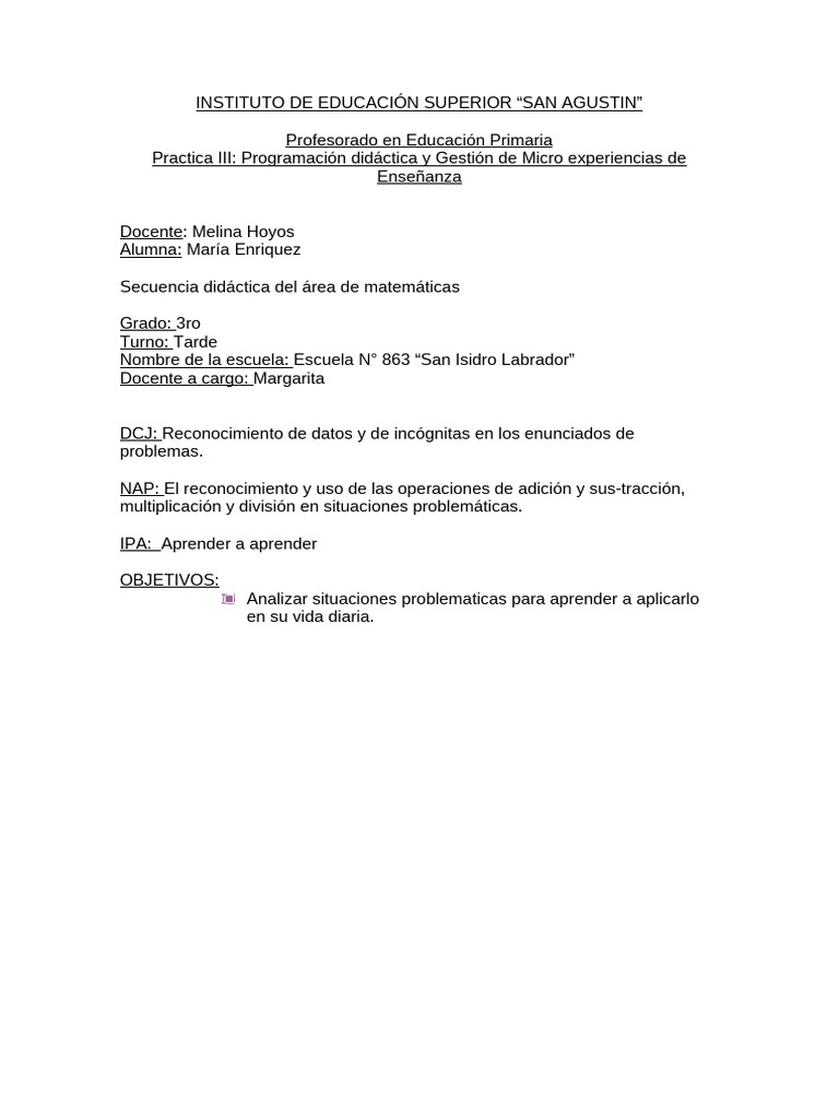 sECUENCIA DE MAT. 3RO | PDF | Salud y bienestar