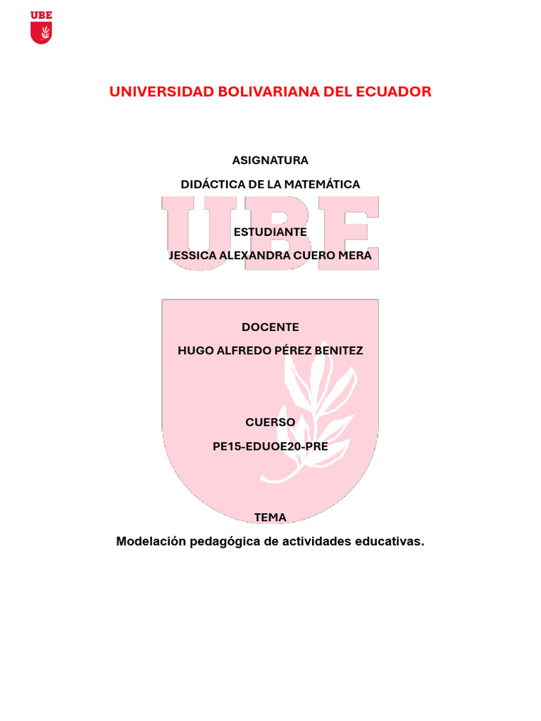 Tarea 1-Didactica de La Matematica-Jessica Cuero Mera | PDF