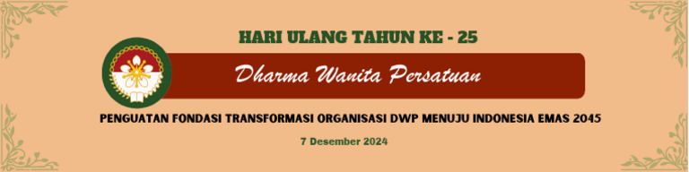 Rev Spanduk HUT DWP Ke 25 | PDF | Karier & Perkembangan