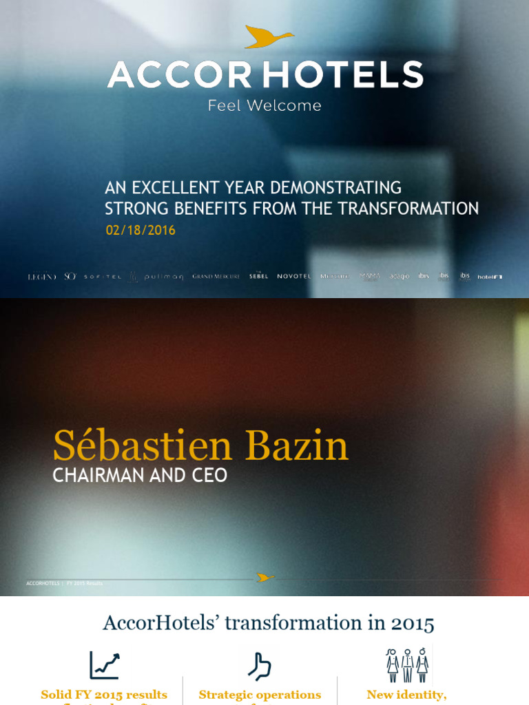 Accorhotels Fy2015 Results | PDF | Dividend | Free Cash Flow
