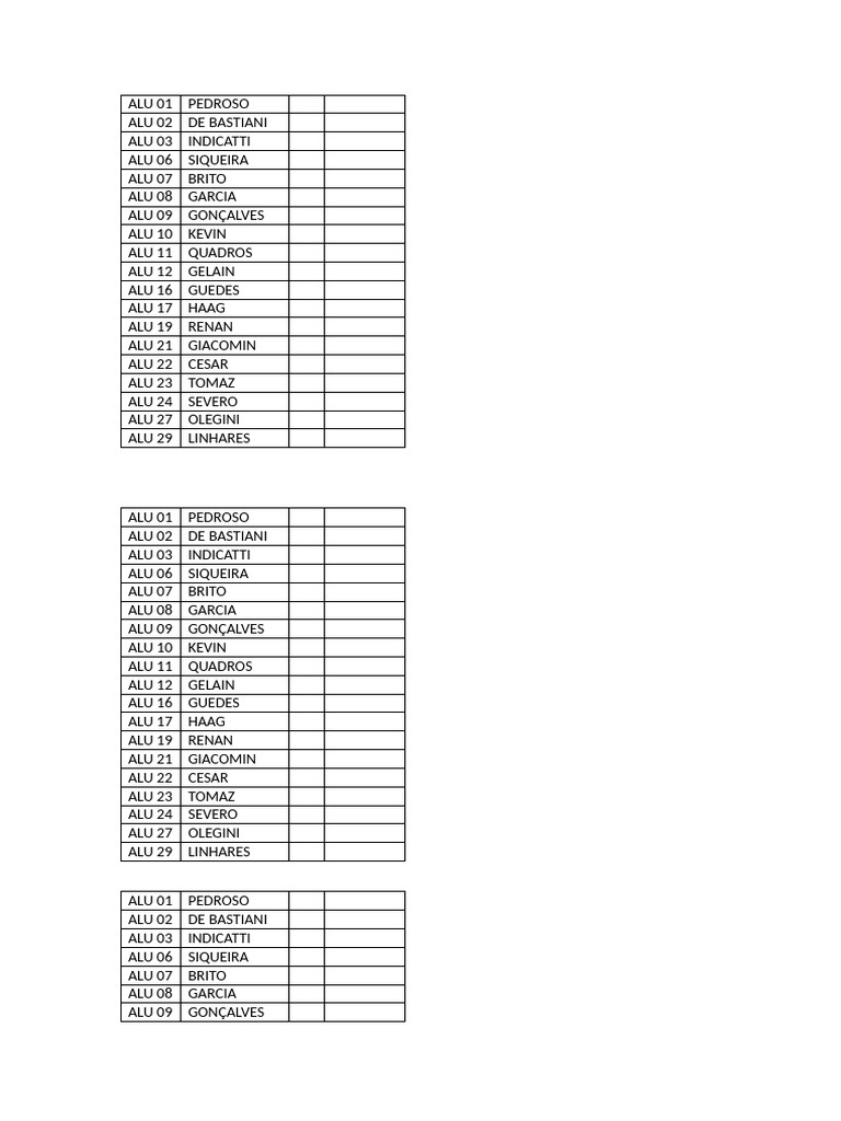 Tabela CFC 2023 | PDF