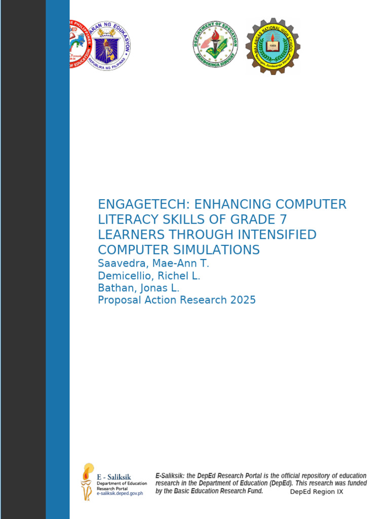 Deped Action Research Saavedra 2024 - Proposal | PDF | Computer File ...