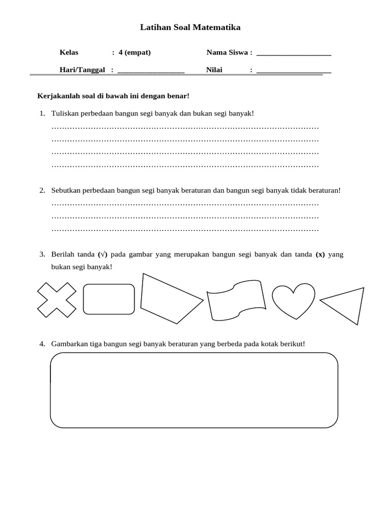Soal Latihan MTK | PDF | Metode & Bahan Ajar | Griya & Taman