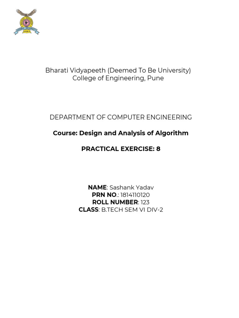 DAA_PR08_123 | PDF | Computer Programming | Mathematics