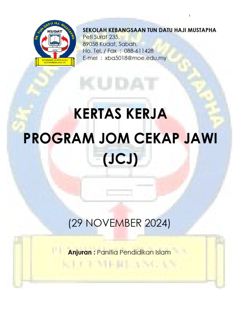 Kertas Kerja Jom Cekap Jawi 2024 | PDF