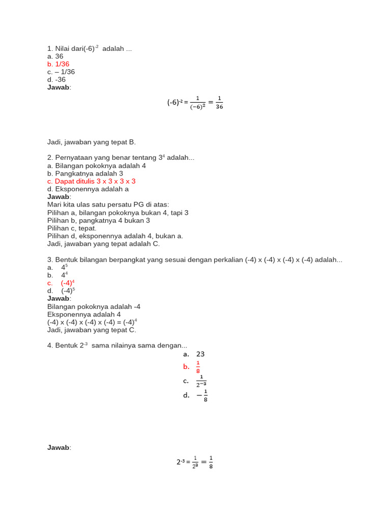 Soal Mat-8 2024 | PDF
