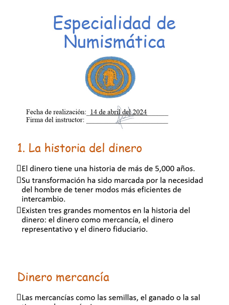Especialidad de Numismática | PDF | Dinero | Monedas