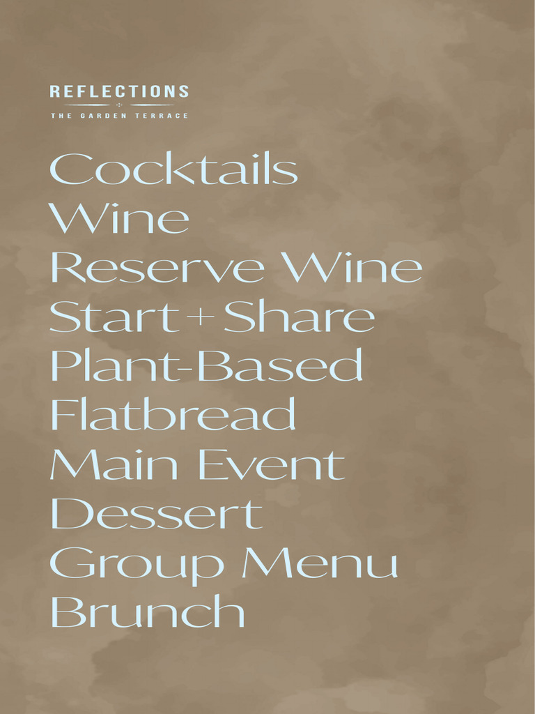 RHG Reflections Menu (Spring 2023) R5 | PDF | Champagne | Pickling