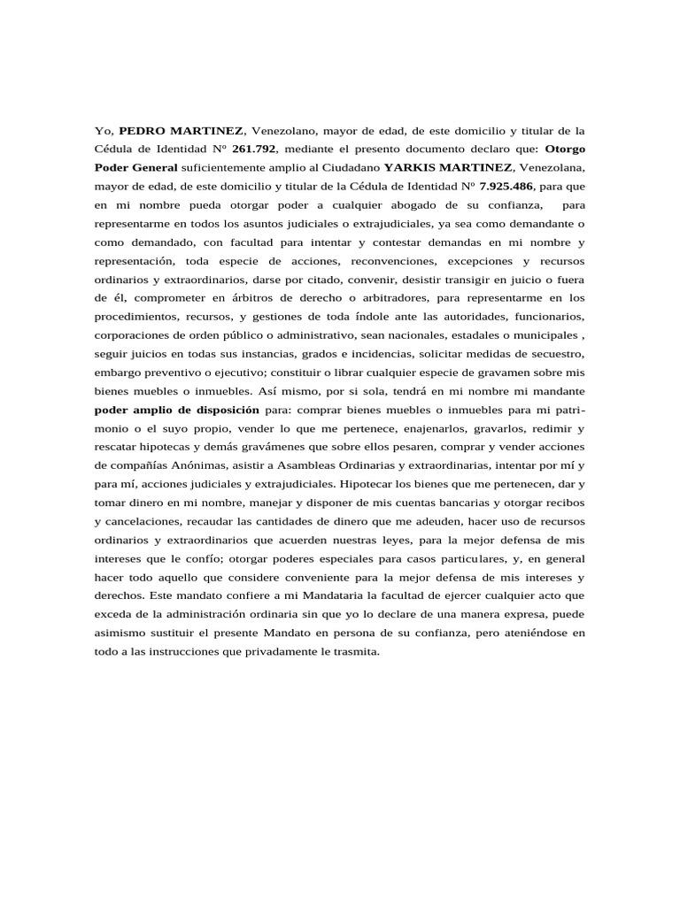 Poder General Amplio en Venezuela | PDF | Gobierno | Justicia