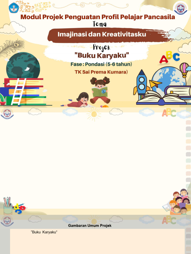 Modul Projek Imajinasi Dan Kreativitasku - Buku Karyaku - Fase Fondasi | PDF