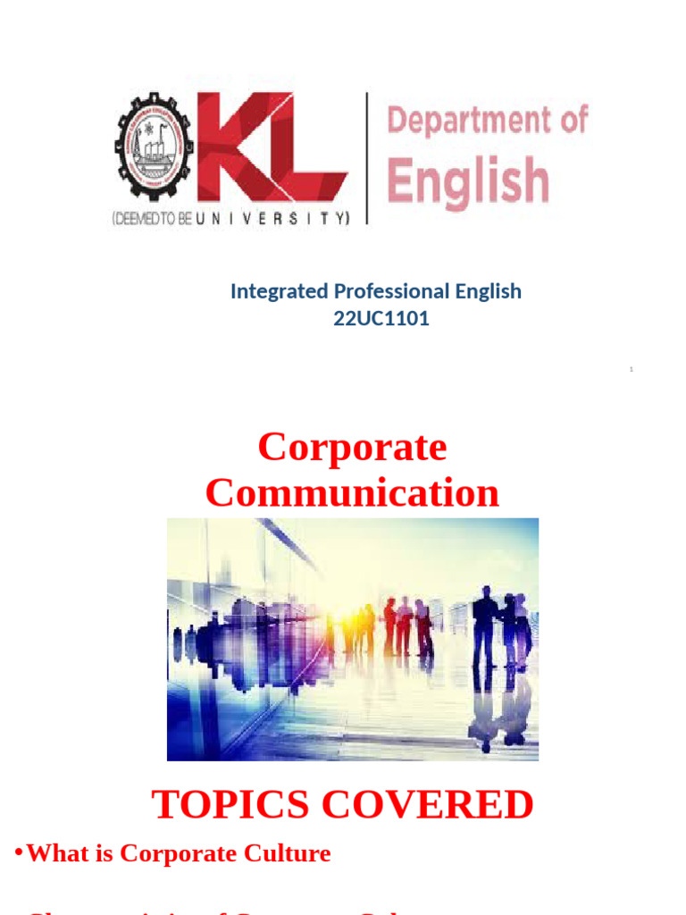 Corporate Communication | PDF | Organizational Culture | Communication