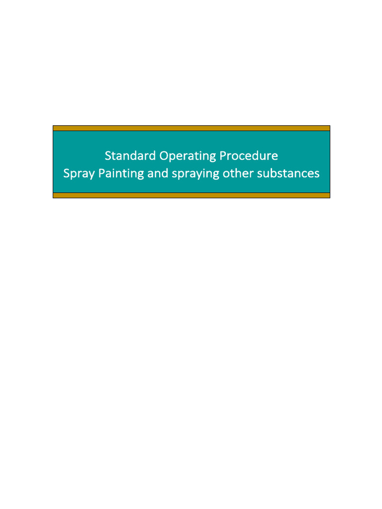 DWCM SOP 145 Spray Painting Spraying Other Subs | PDF | Personal ...