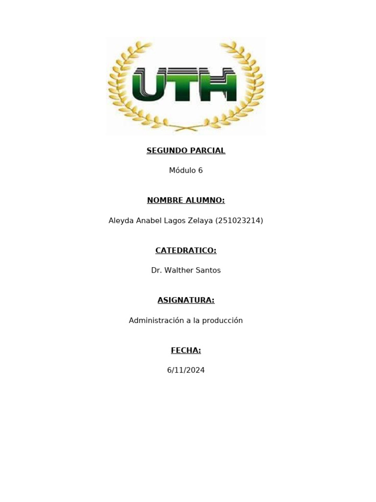 Greysi Martinez Modulo 6 | PDF | Producción y fabricación | Procesos de negocio