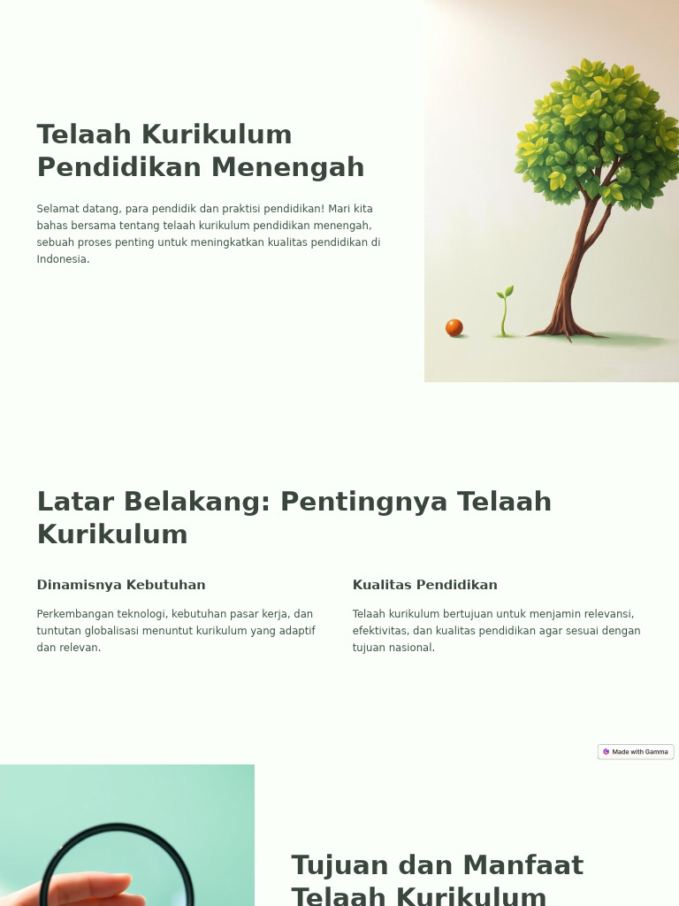 Telaah Kurikulum Pendidikan Menengah | PDF | Karier & Perkembangan