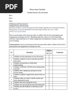 Student Active Participation Checklist | PDF