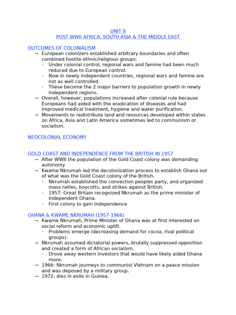 UNIT 8 | PDF | Ghana | Africa