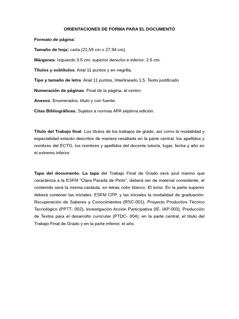 Formato Documental ESFM Clara Parada | PDF